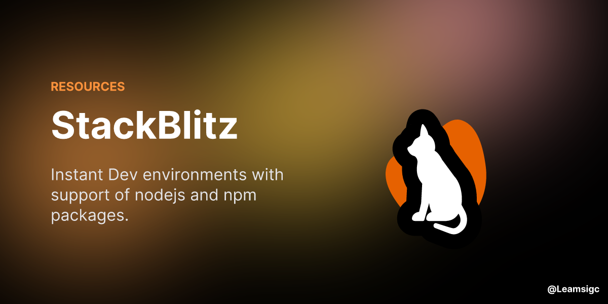 StackBlitz | Must Know Resources for Developers by Giessen Dev