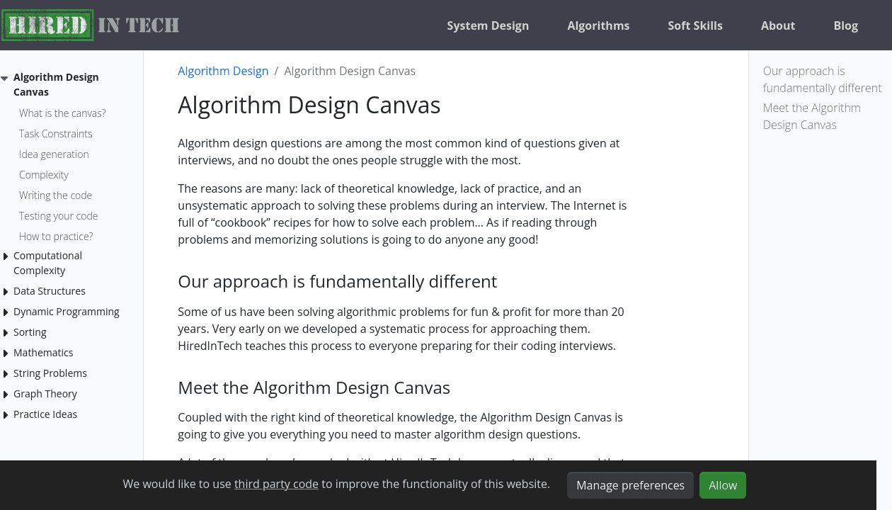 Algorithm design canvas | Must Know Resources for Developers by Giessen Dev
