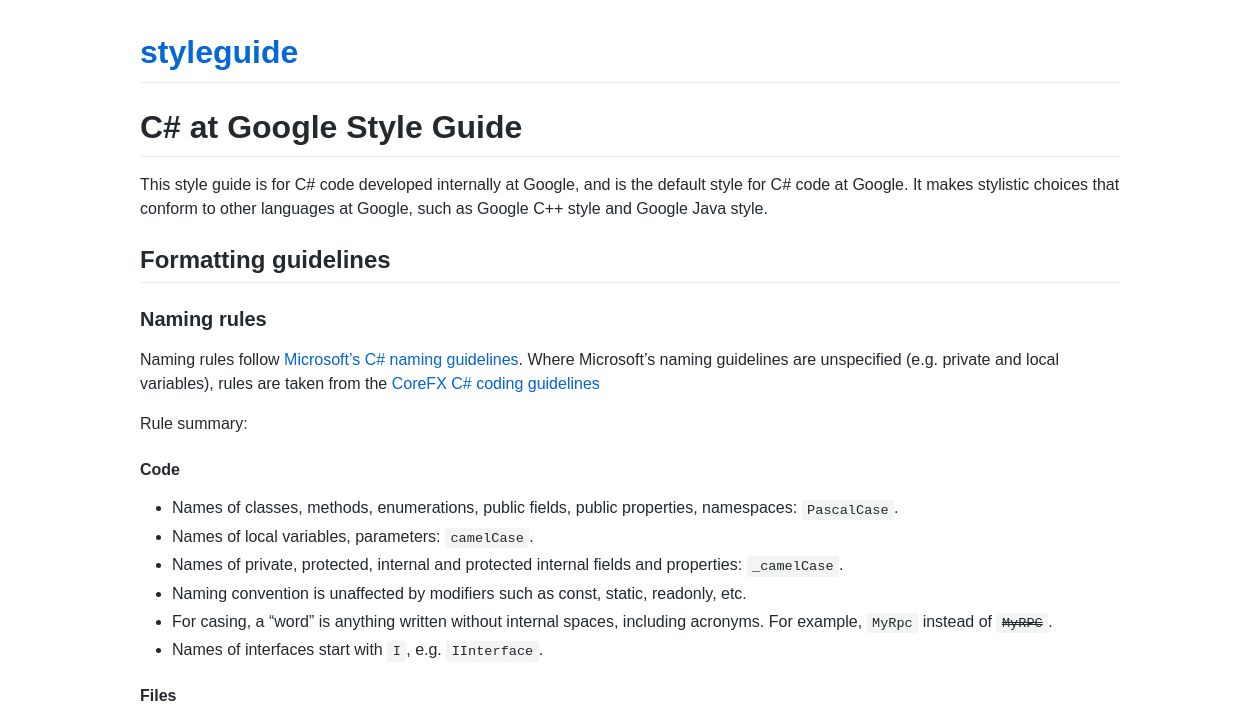 Google C# Style Guide | Must Know Resources for Developers by Giessen Dev