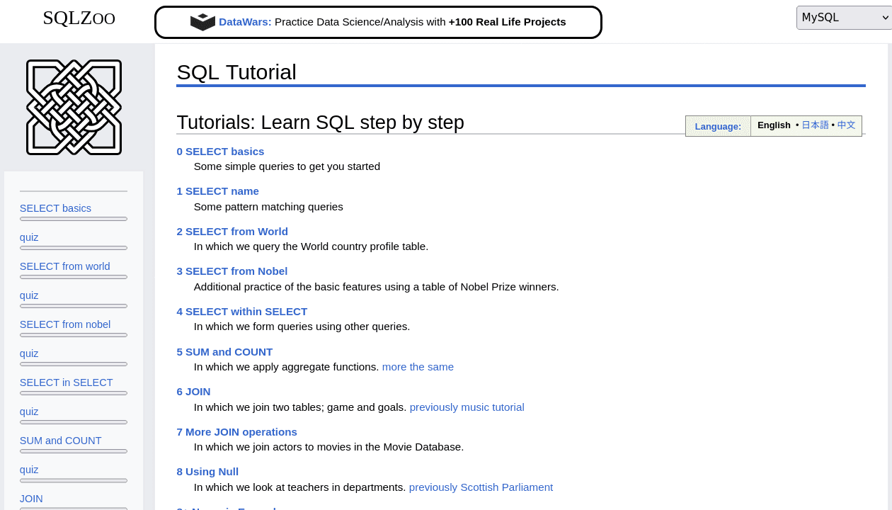 SQL Zoo | Must Know Resources for Developers by Giessen Dev